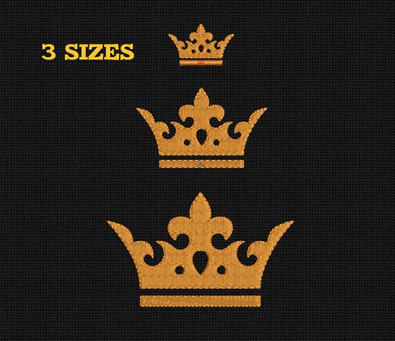 Machine Embroidery Design Crown Embroidery Designs Crown - Etsy