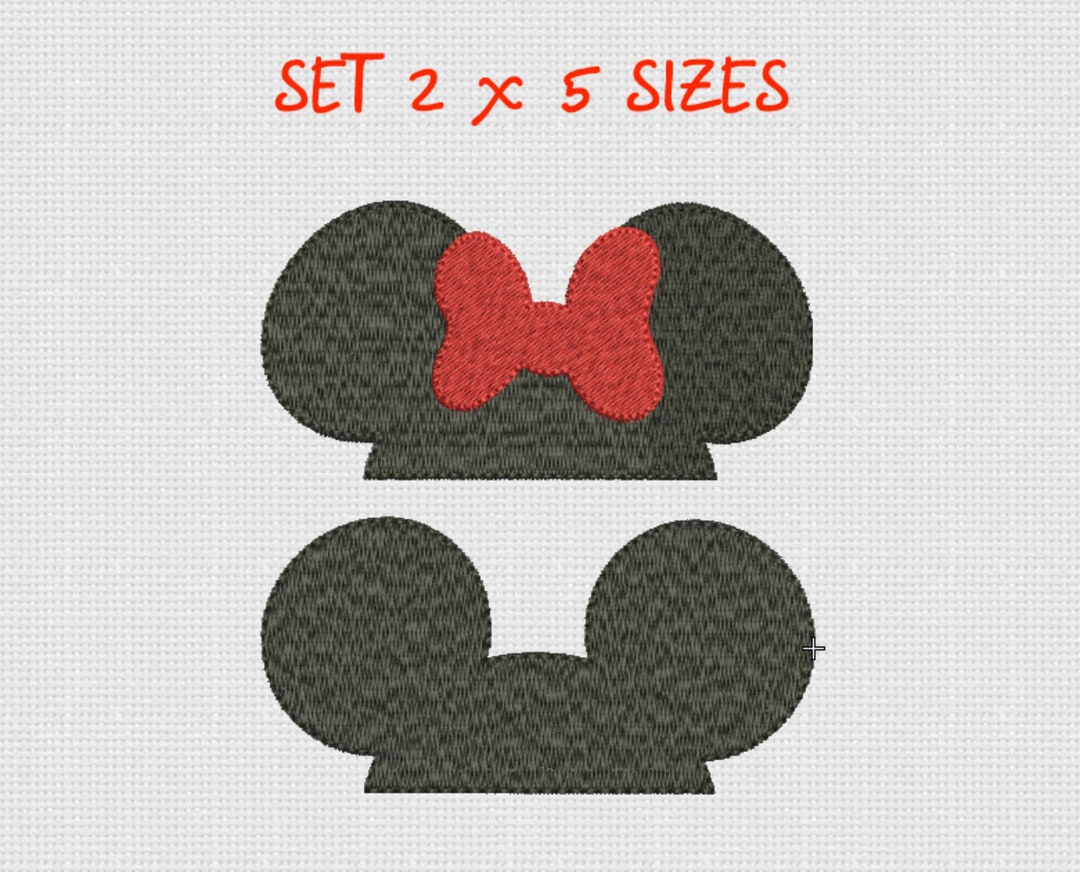 Machine Embroidery Designs SET Fill Mouse Embroidery Design Mouse Half ...