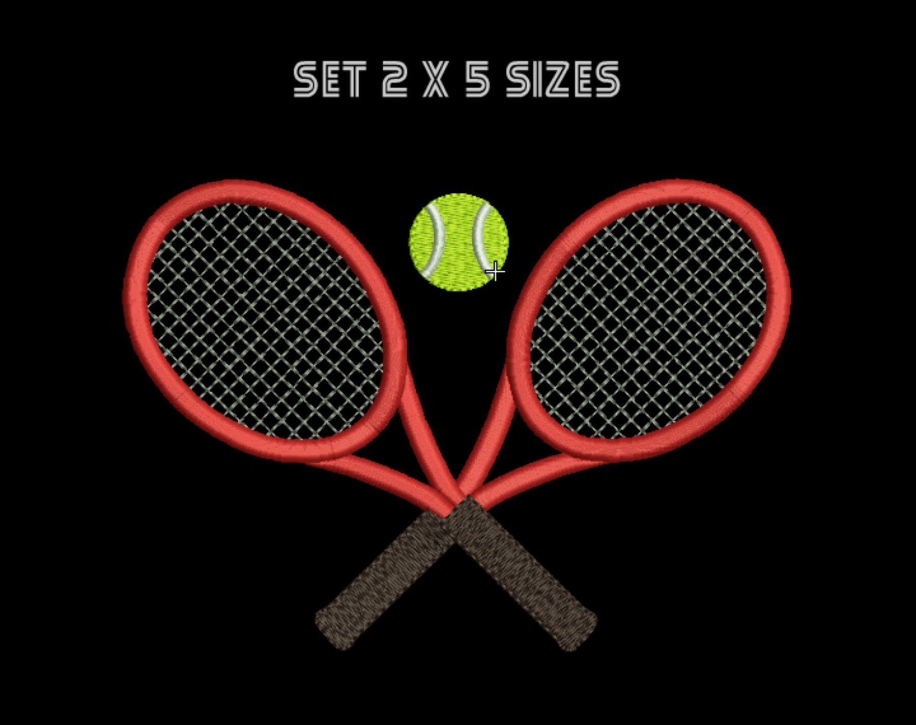 Mini Tennis Racket Embroidery Design Sport Machine Embroidery - Etsy