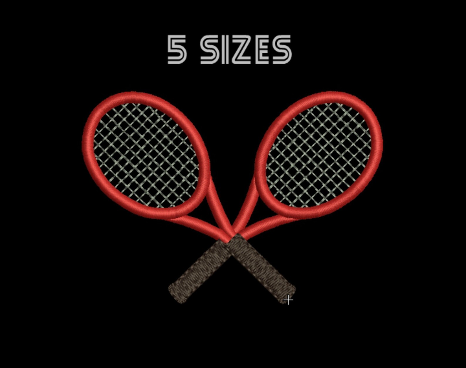 Two Tennis Racket Embroidery Design Racket Sport Machine - Etsy