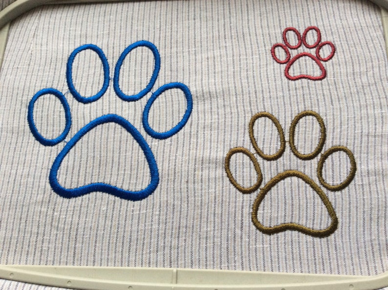 Embroidery design Paw Print Machine Embroidery Dog Paw Design | Etsy