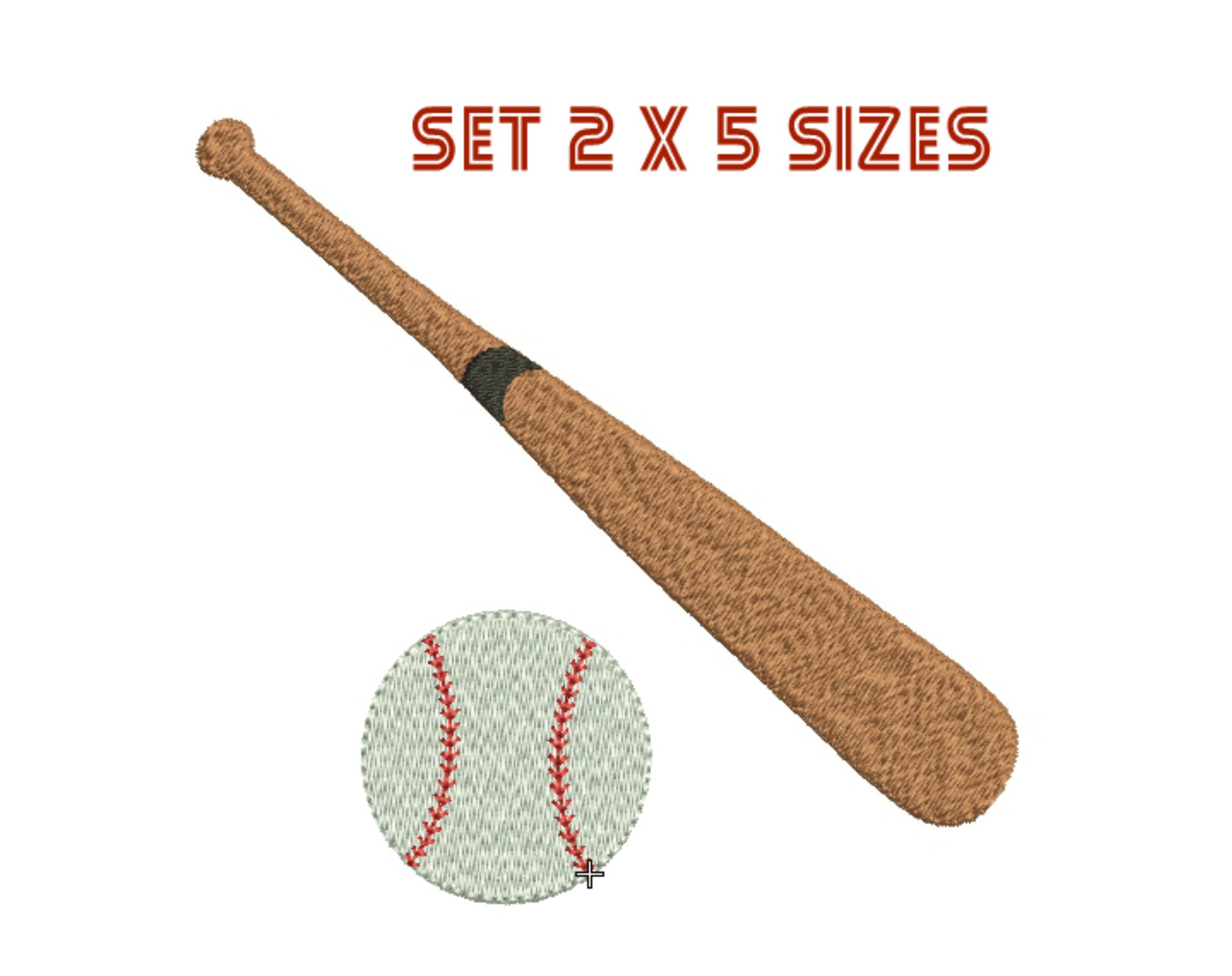 Baseball and Bat Embroidery Design Mini Baseball Bat Sport - Etsy