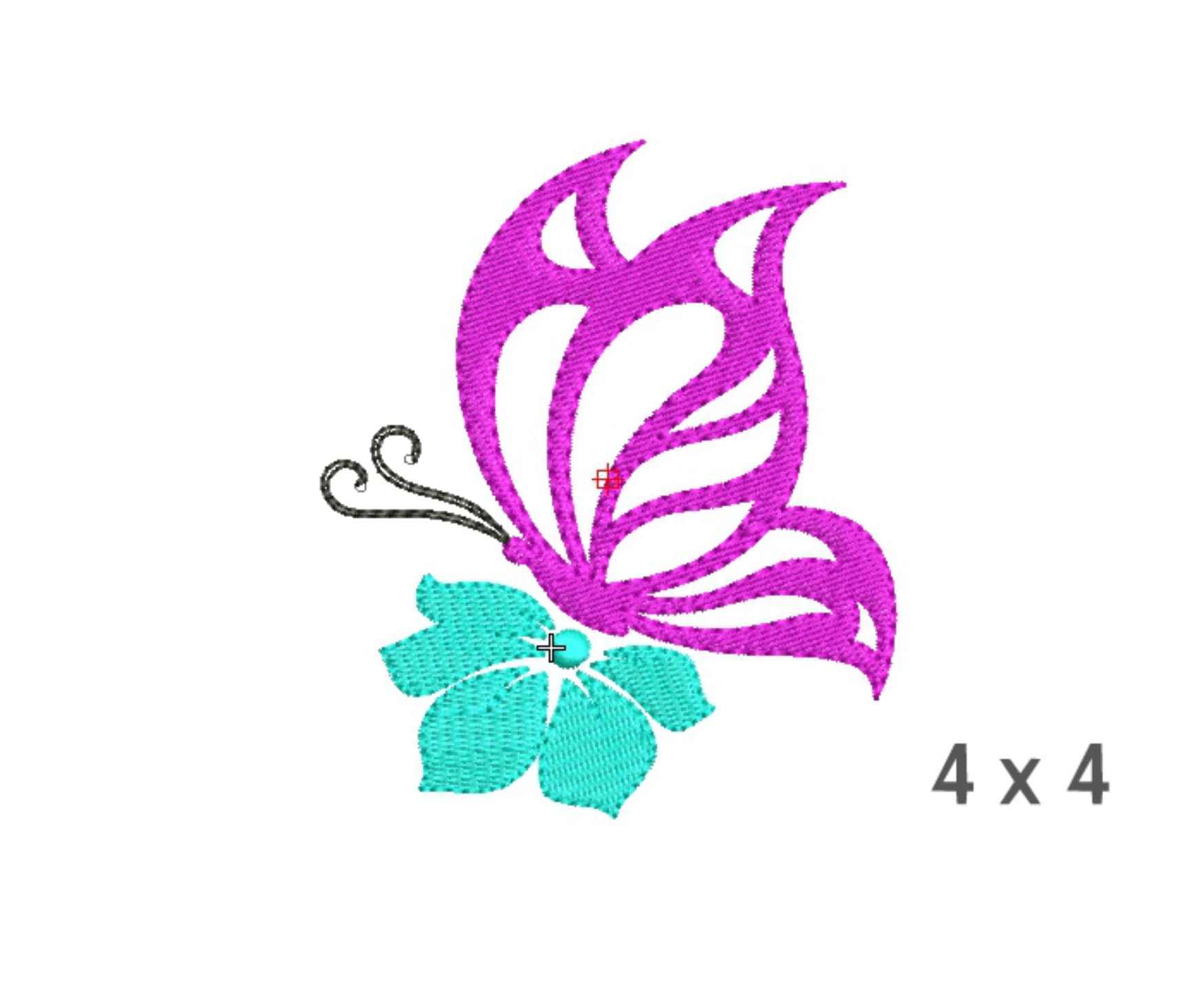 Butterfly Embroidery Design Animal Machine Embroidery - Etsy