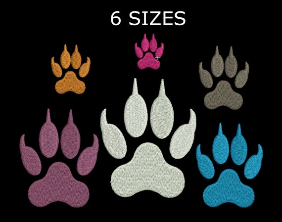 Embroidery Design Paw Print Machine Embroidery Designs Dog Paw - Etsy