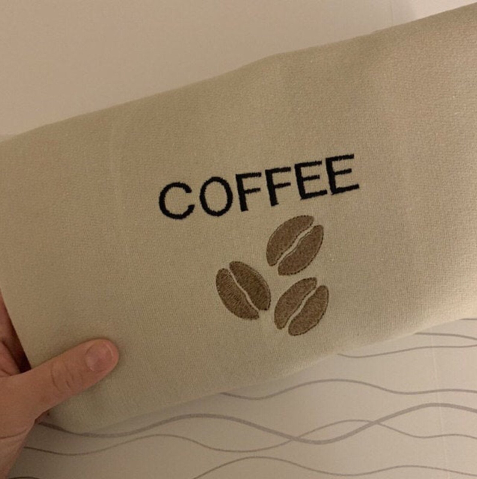 Beans Embroidery Design Coffee Machine Embroidery Coffee Beans Pattern ...