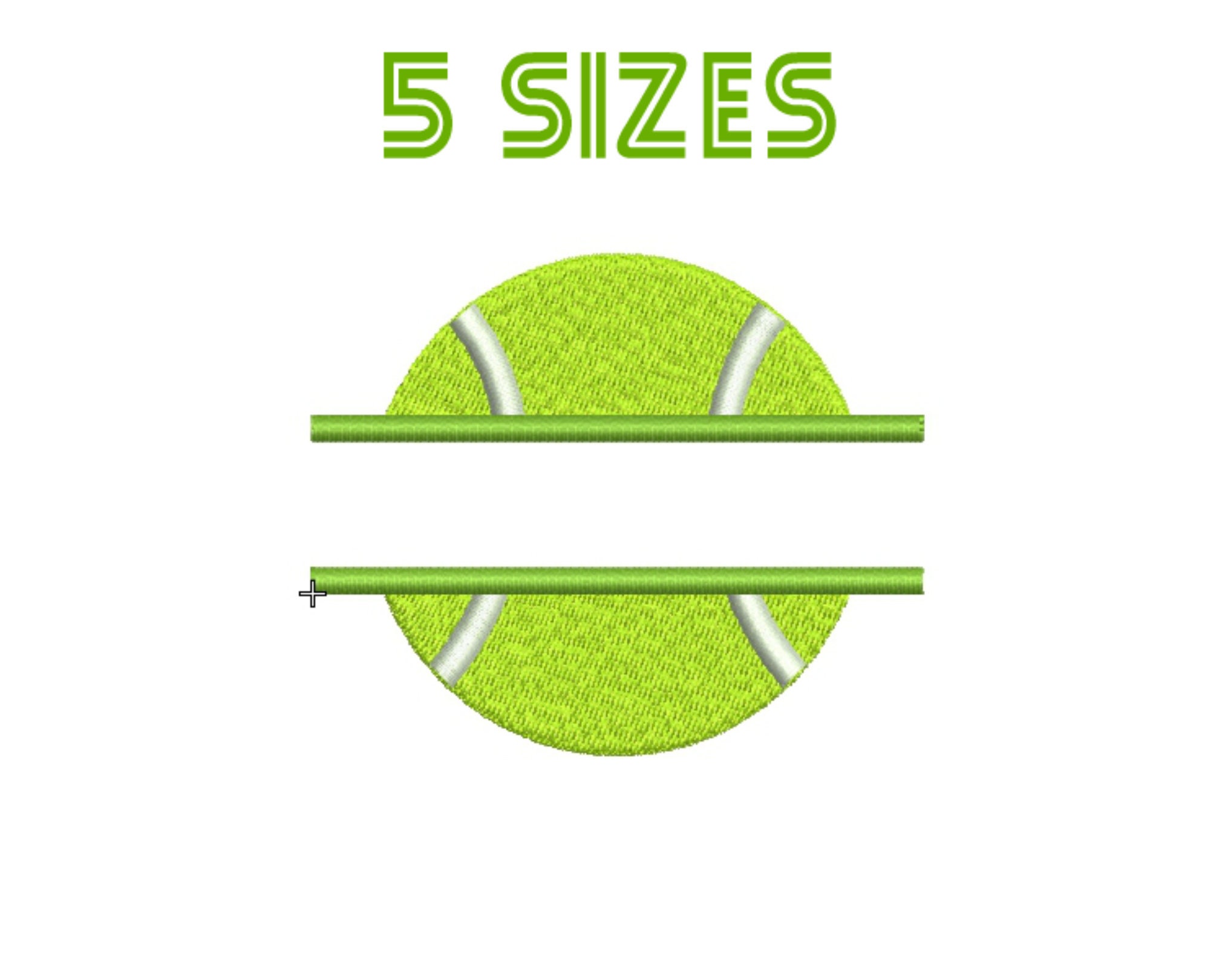 Split Tennis Ball Embroidery design Ball Sport Machine | Etsy