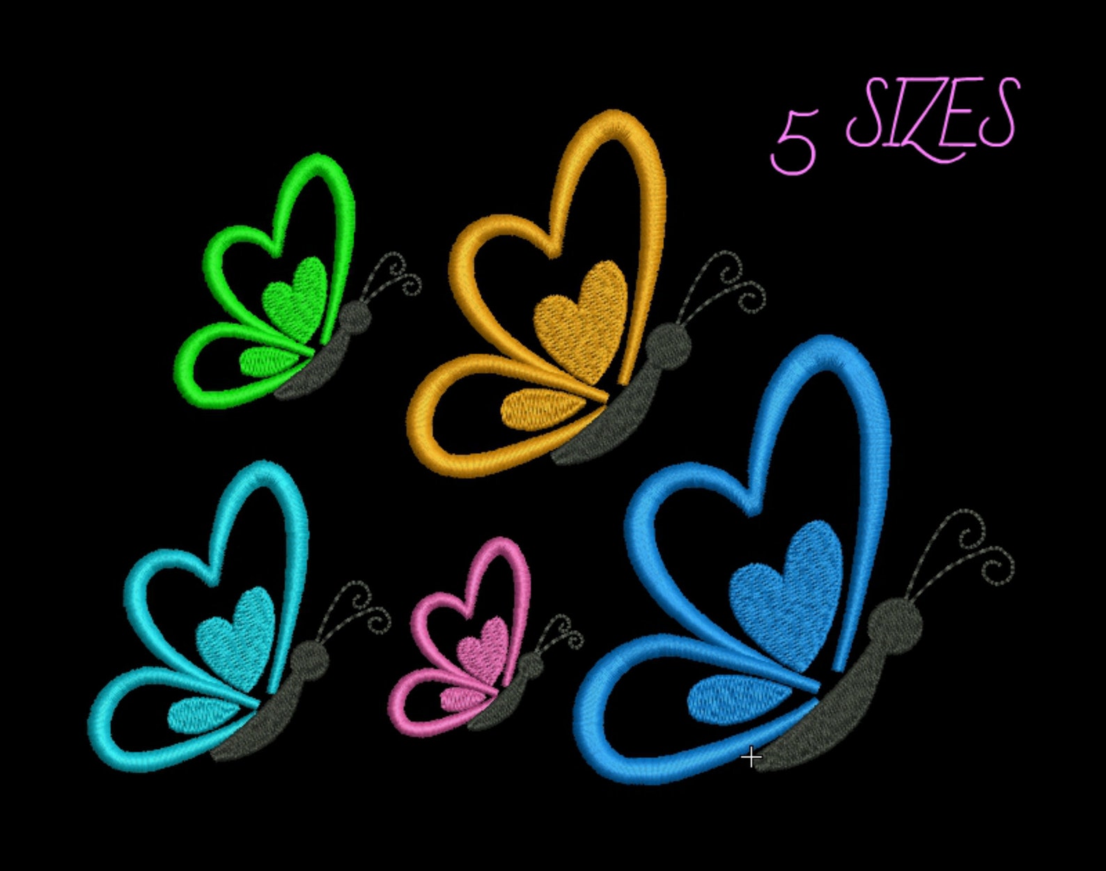 Lite Butterfly Embroidery Design Butterfly Mini Machine Embroidery ...