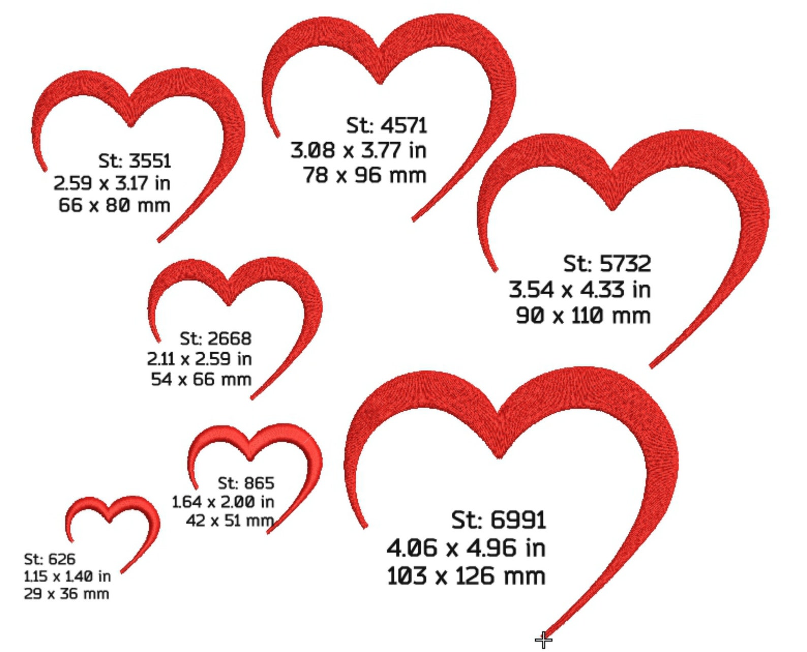 Amour Machine Embroidery Design Heart Embroidery Designs Love Heart ...