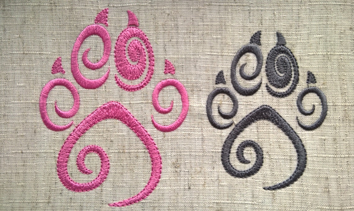 Machine Embroidery Design Paw Print Animals Embroidery Design - Etsy