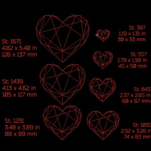 Amour Machine Embroidery Design Heart Line Embroidery Designs Love ...