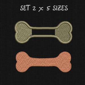 SET Bone Embroidery Design Dog Bones Machine Embroidery Designs Bone ...