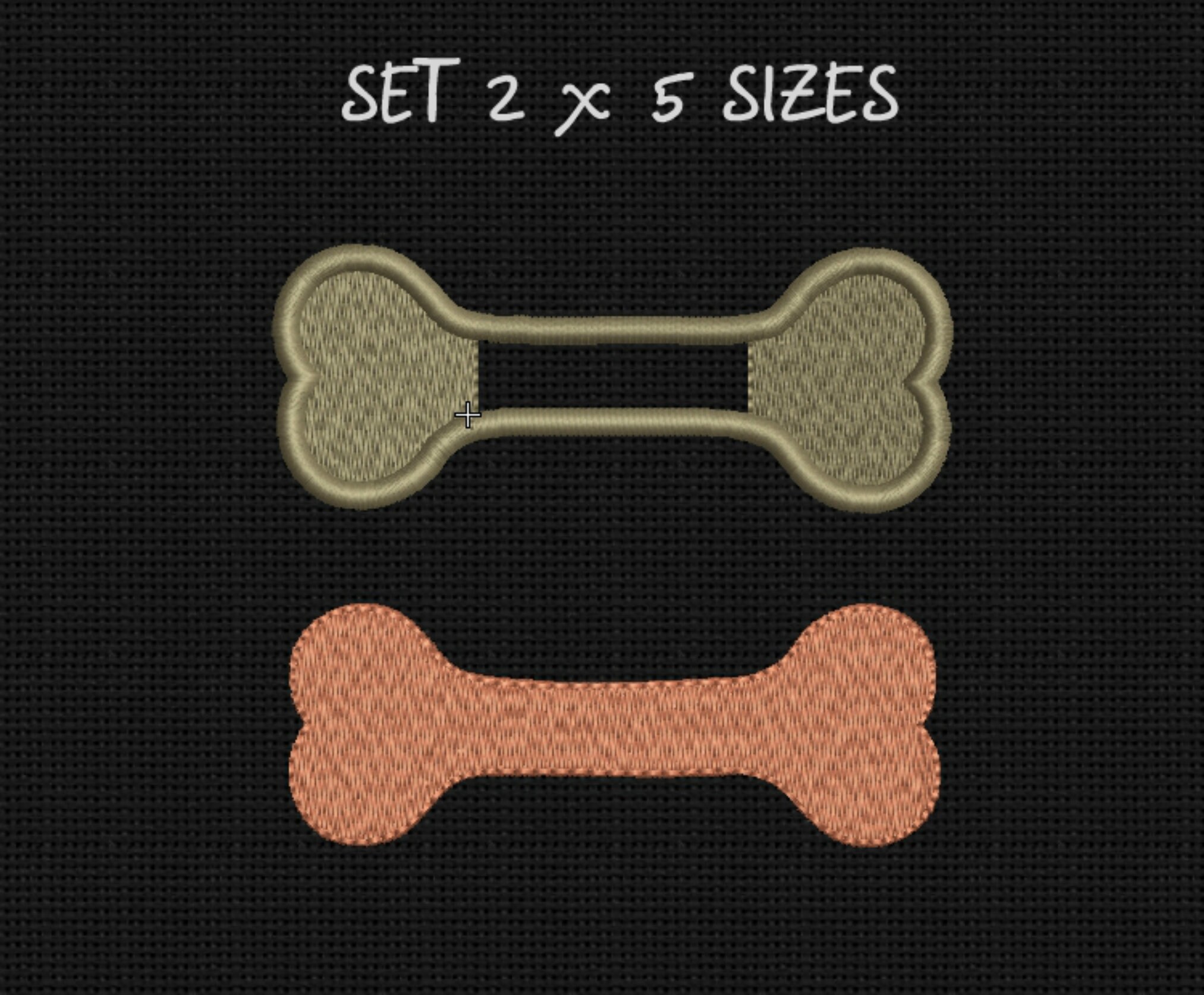 SET Bone Embroidery design Dog Bones Machine Embroidery | Etsy