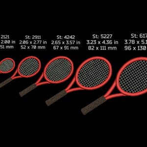 Tennis Racket Embroidery Design Racket Sport Machine Embroidery Design ...