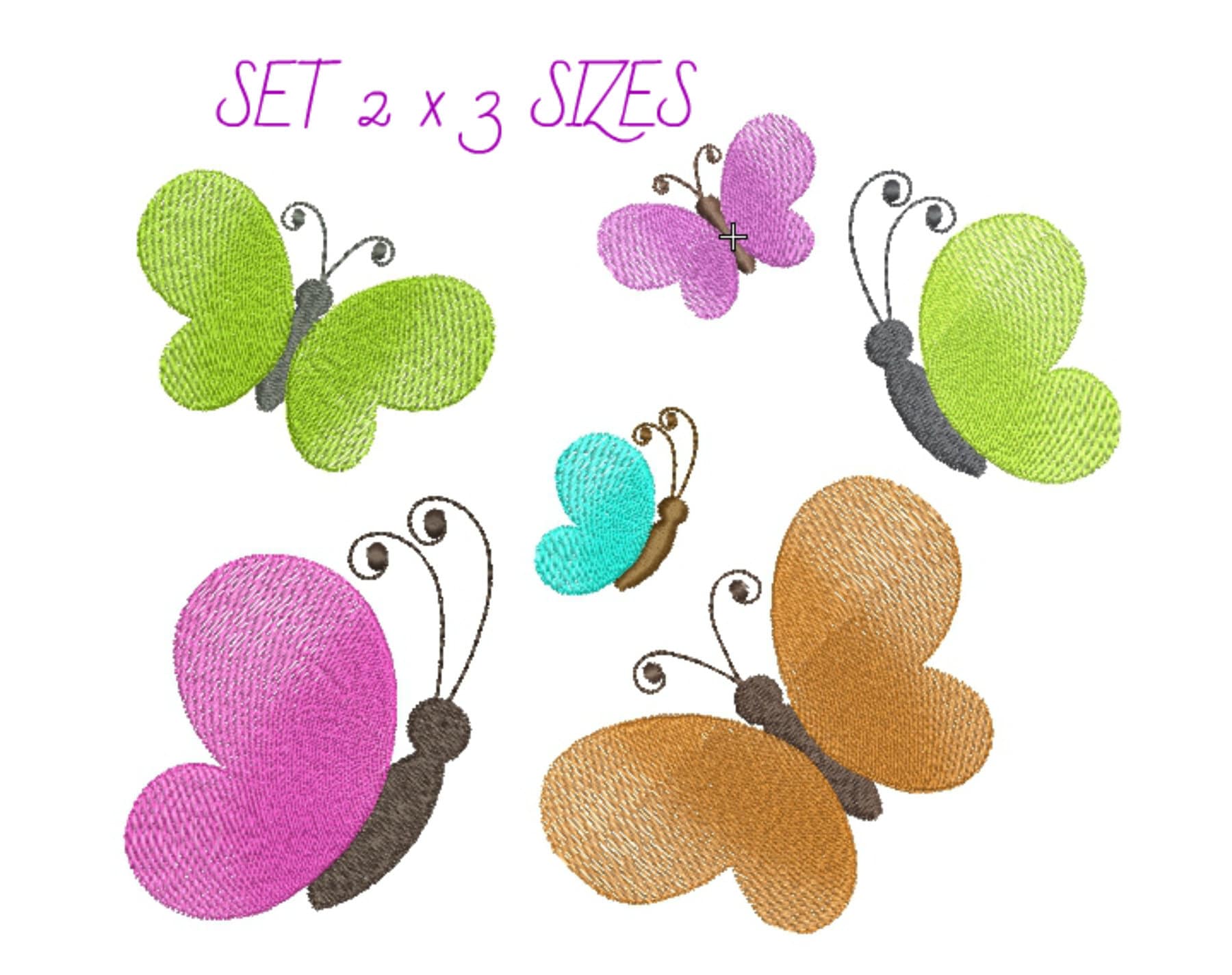 Butterfly Machine Embroidery Design Butterfly mini Embroidery | Etsy