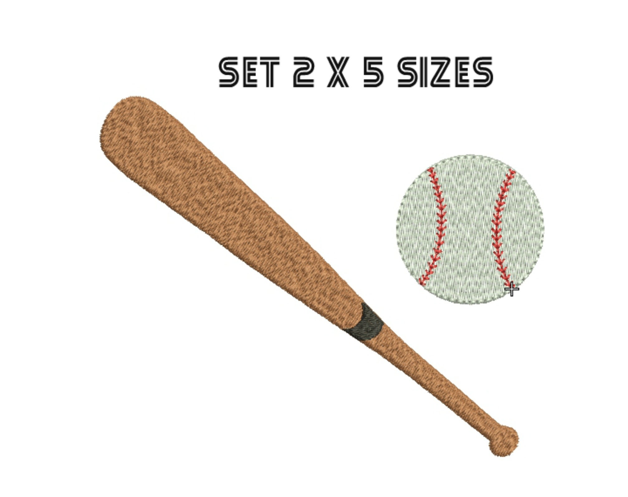 Baseball and Bat Embroidery Design Mini Baseball Bat Sport - Etsy