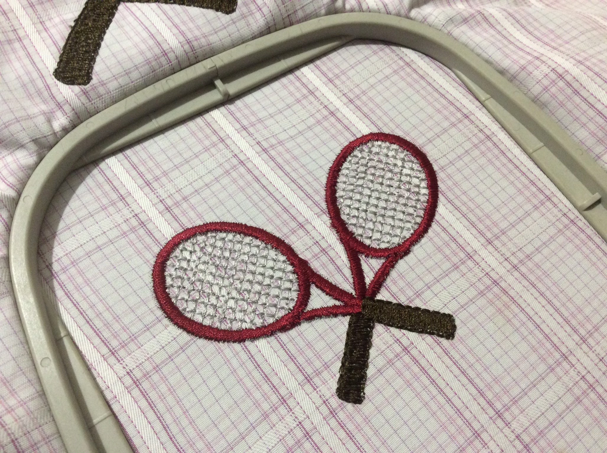 Two Tennis Racket Embroidery Design Racket Sport Machine - Etsy