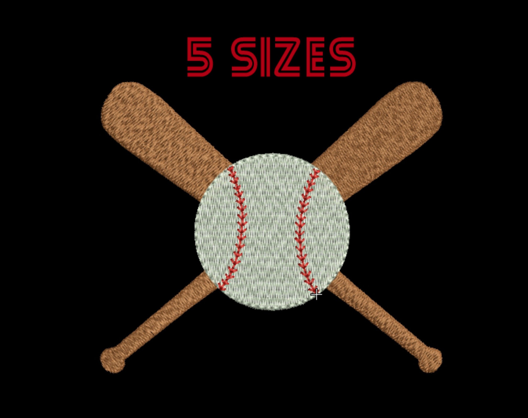 Baseball Embroidery Design Mini Baseball Bats Sport Machine | Etsy