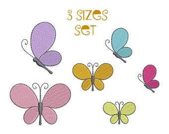Set Mini Butterflies Embroidery Designs Mini Butterfly Machine - Etsy