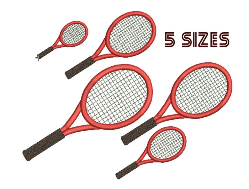 Tennis Racket Embroidery Design Racket Sport Machine - Etsy