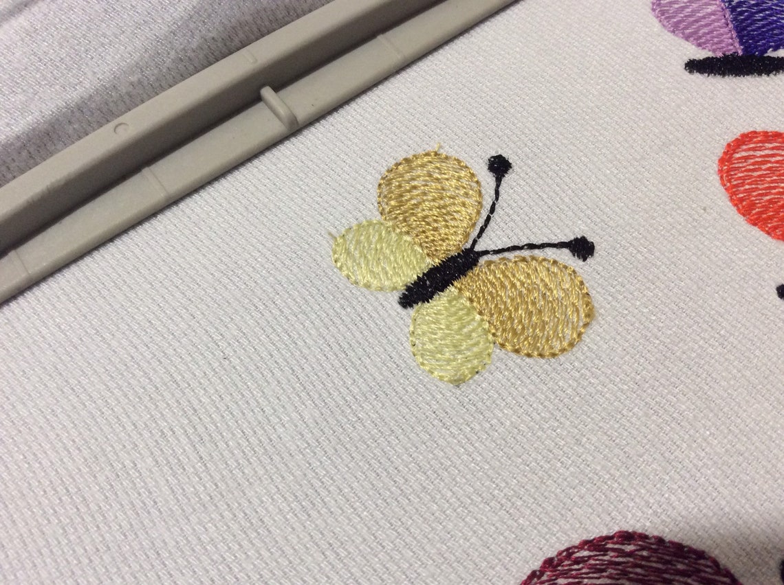 Butterfly Machine Embroidery Design Butterfly Mini Embroidery - Etsy