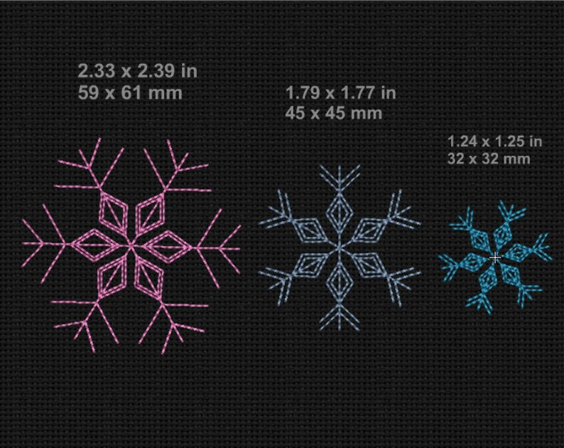 SET Snowflakes Embroidery Design Snow Flake Machine Embroidery - Etsy