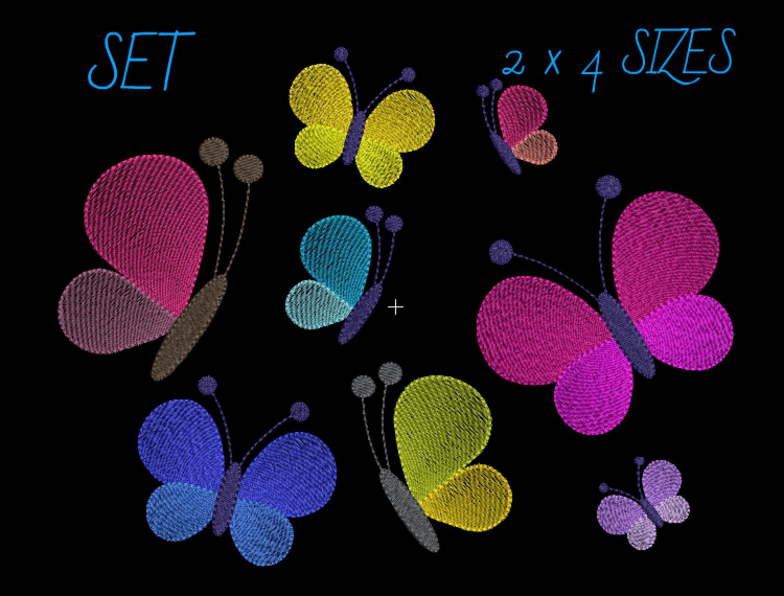 Butterfly Machine Embroidery Design Butterfly Mini Embroidery | Etsy