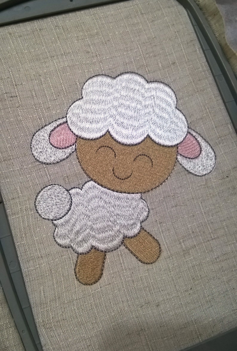 Sheap Embroidery Design Animals Baby Lamb Machine Embroidery - Etsy