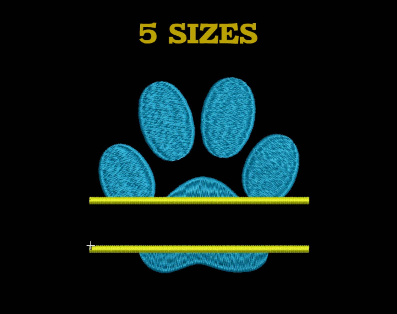 Split Paw Print Embroidery Design Dog Paw Print Machine - Etsy
