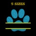Split Paw Print Embroidery Design Dog Paw Print Machine Embroidery ...