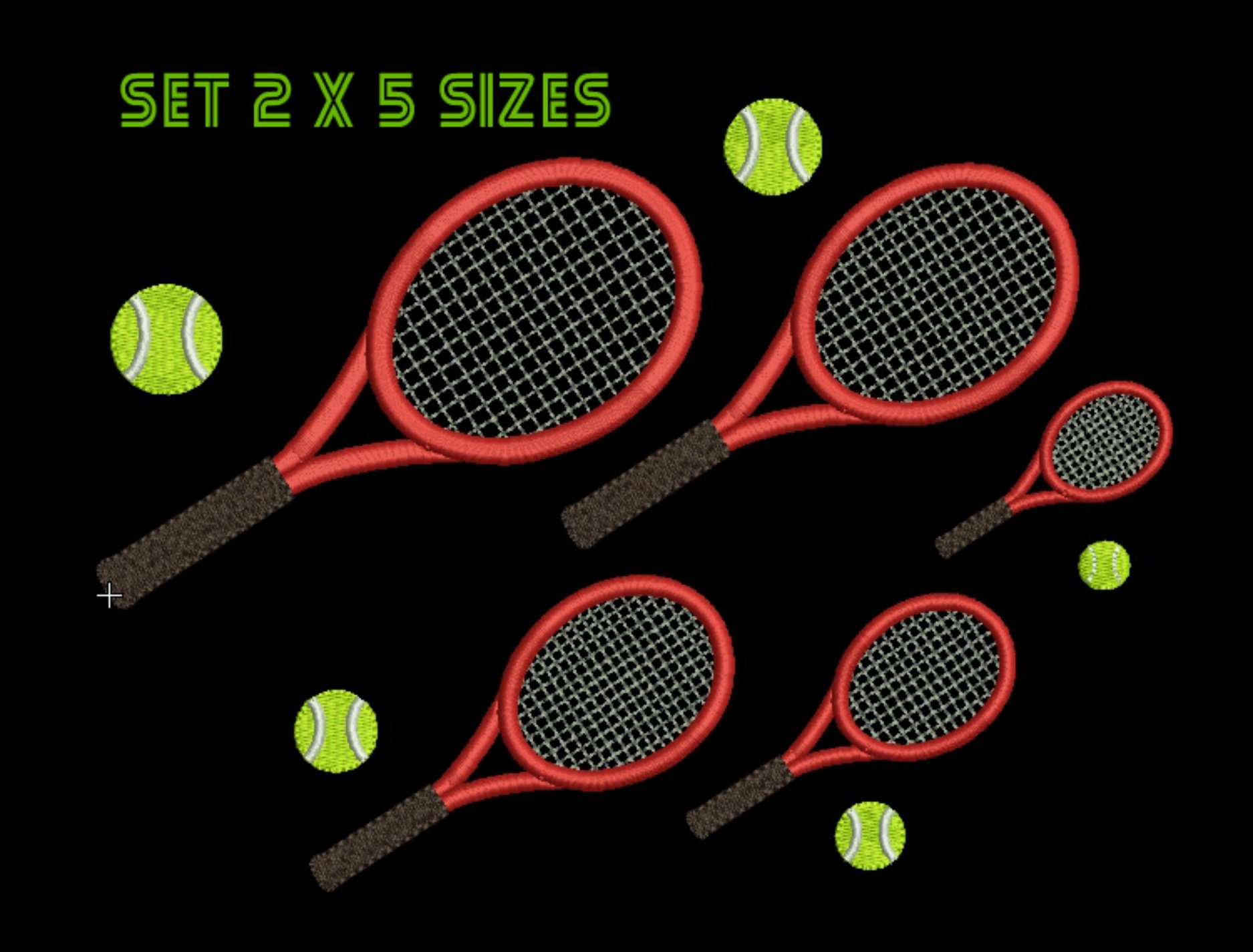 Mini Tennis Racket Embroidery Design Sport Machine Embroidery - Etsy