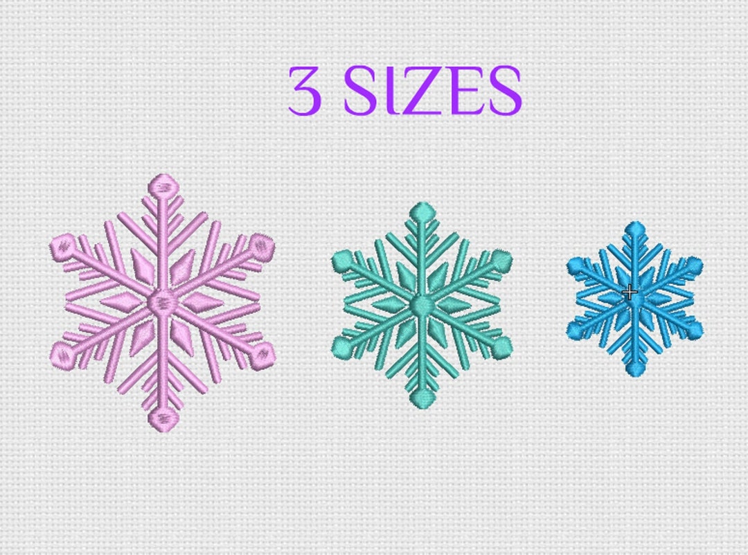 Snowflake Embroidery Design Snow Flake Machine Embroidery - Etsy