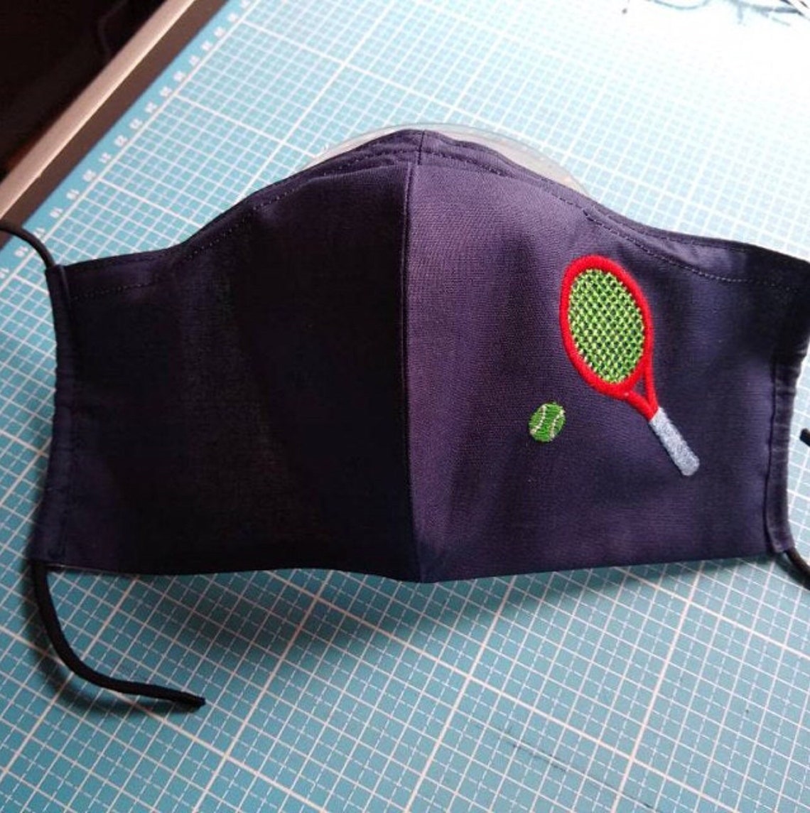 Tennis Racket Embroidery Design Racket Sport Machine - Etsy