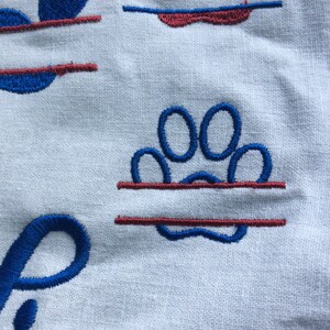 Split Paw Print Embroidery Design Dog Paw Print Machine Embroidery ...