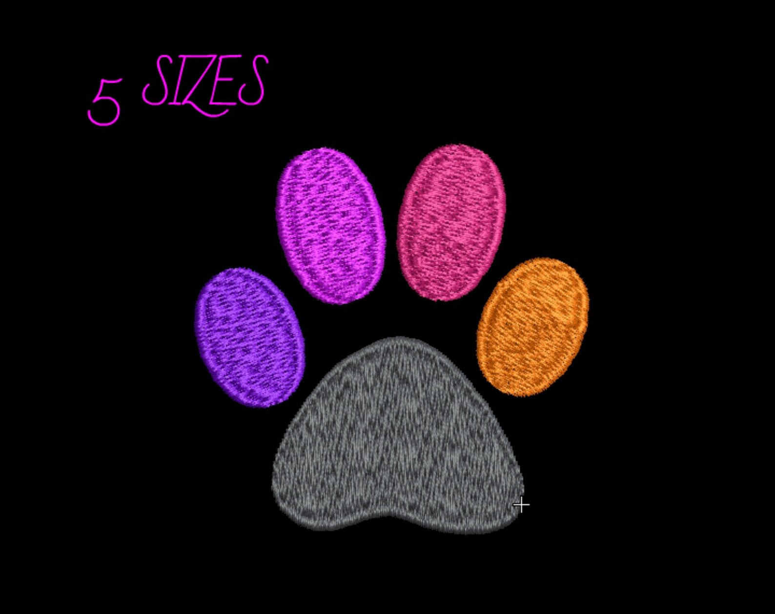 Embroidery Design Paw Print Color Machine Embroidery Designs Dog Paw ...