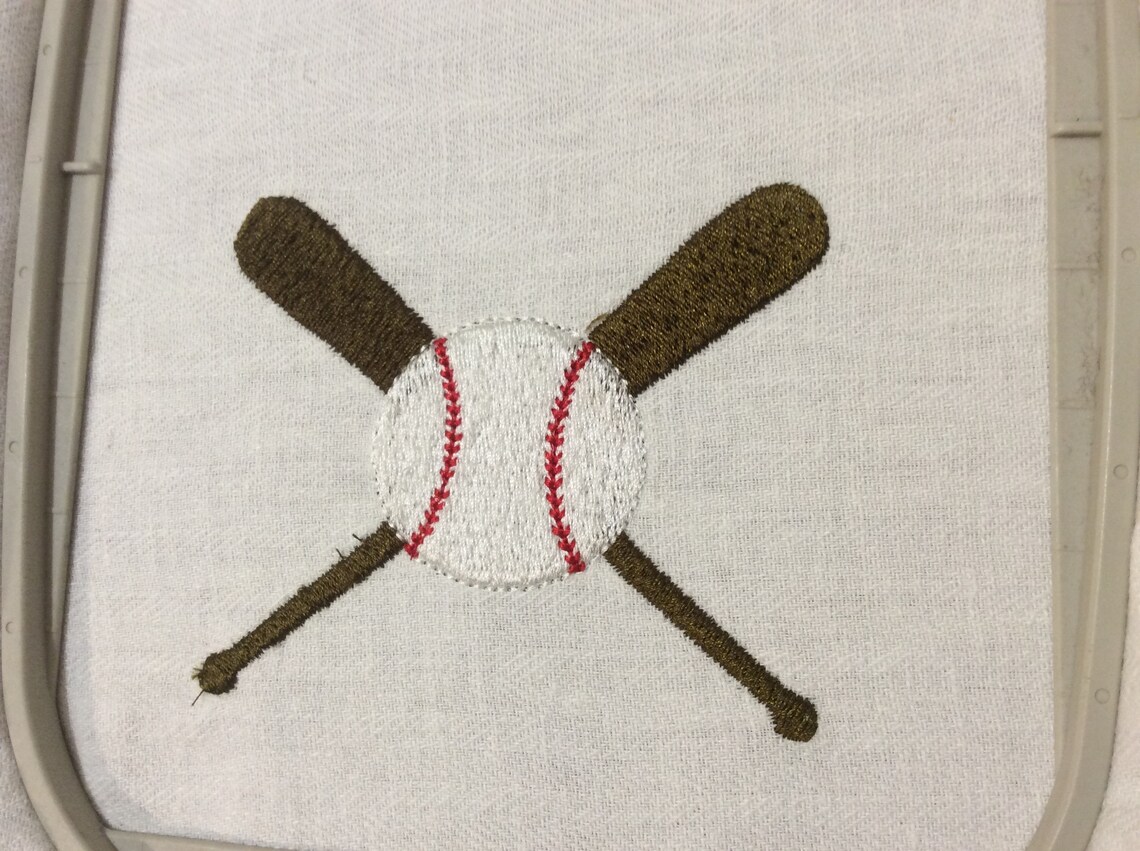 Baseball Embroidery Design Mini Baseball Bats Sport Machine | Etsy