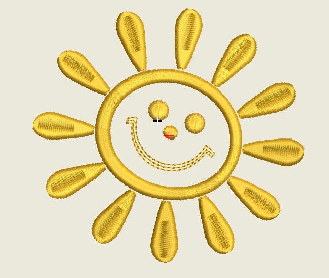 Embroidery Design Sun. Sunshine Design. Sun Pattern. Machine - Etsy