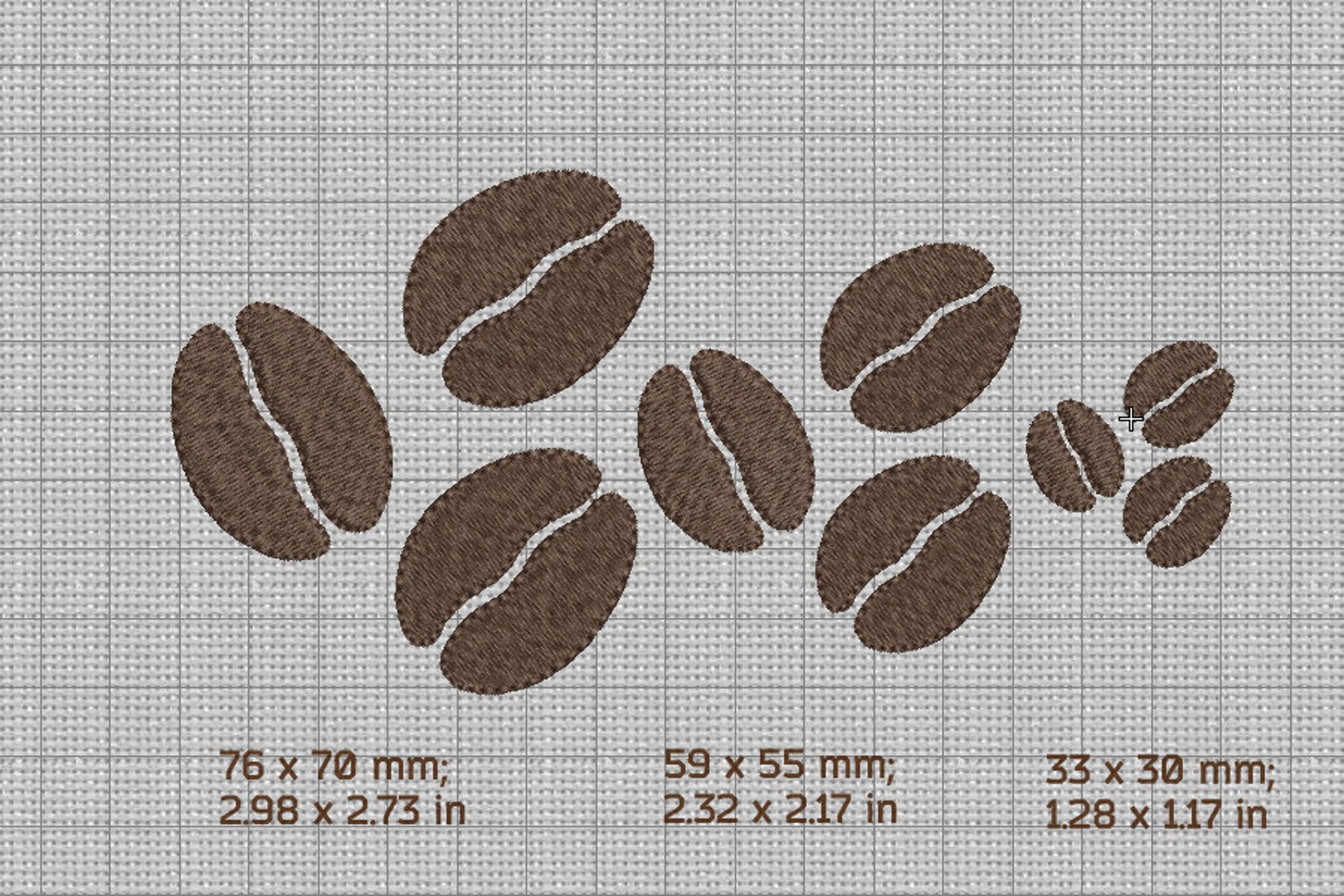 Beans Embroidery Design Coffee Machine Embroidery Coffee Beans Pattern ...