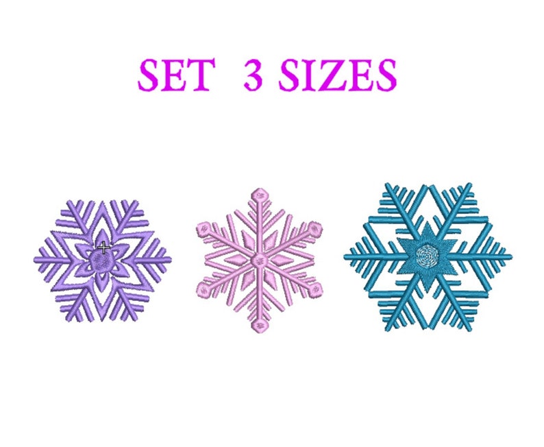 SET Snowflakes Embroidery Design Snow Flake Machine Embroidery - Etsy