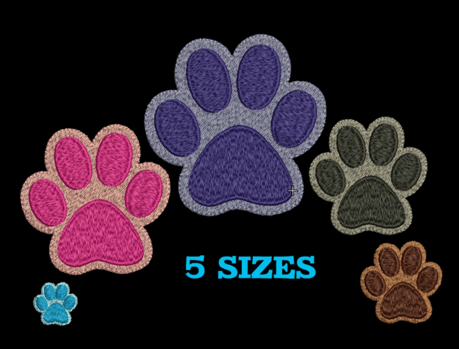 Embroidery Design Paw Print Machine Embroidery Design Dog Paw | Etsy ...