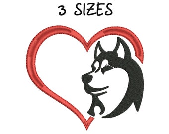Husky Embroidery Design Instant Download - Etsy