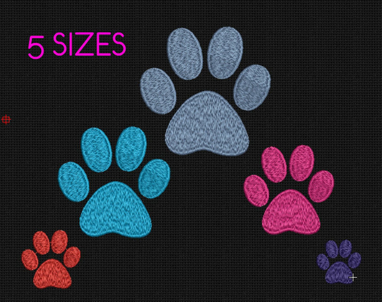 Embroidery Design Paw Print Machine Embroidery Designs Dog Paw - Etsy