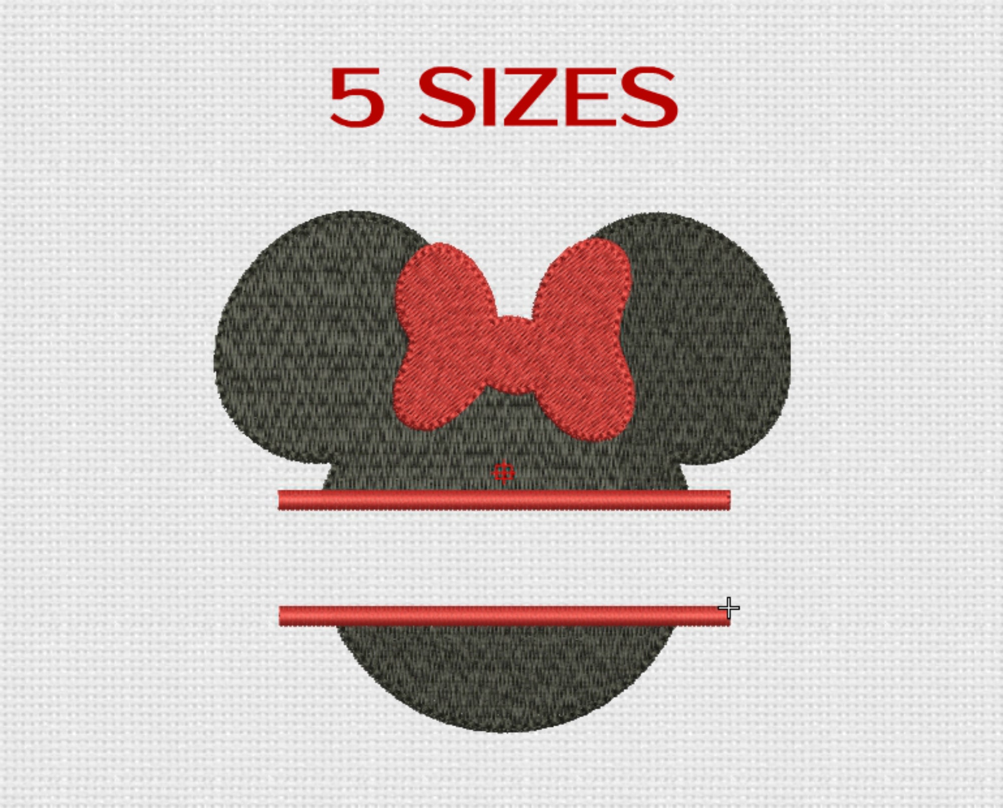 Mouse Head Split Embroidery Design Mouse Head Machine - Etsy