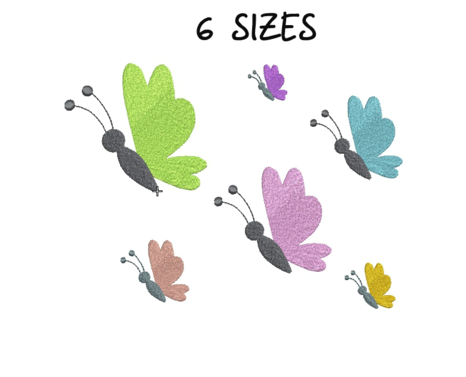 Butterfly Embroidery Design Butterfly Mini Machine Embroidery | Etsy