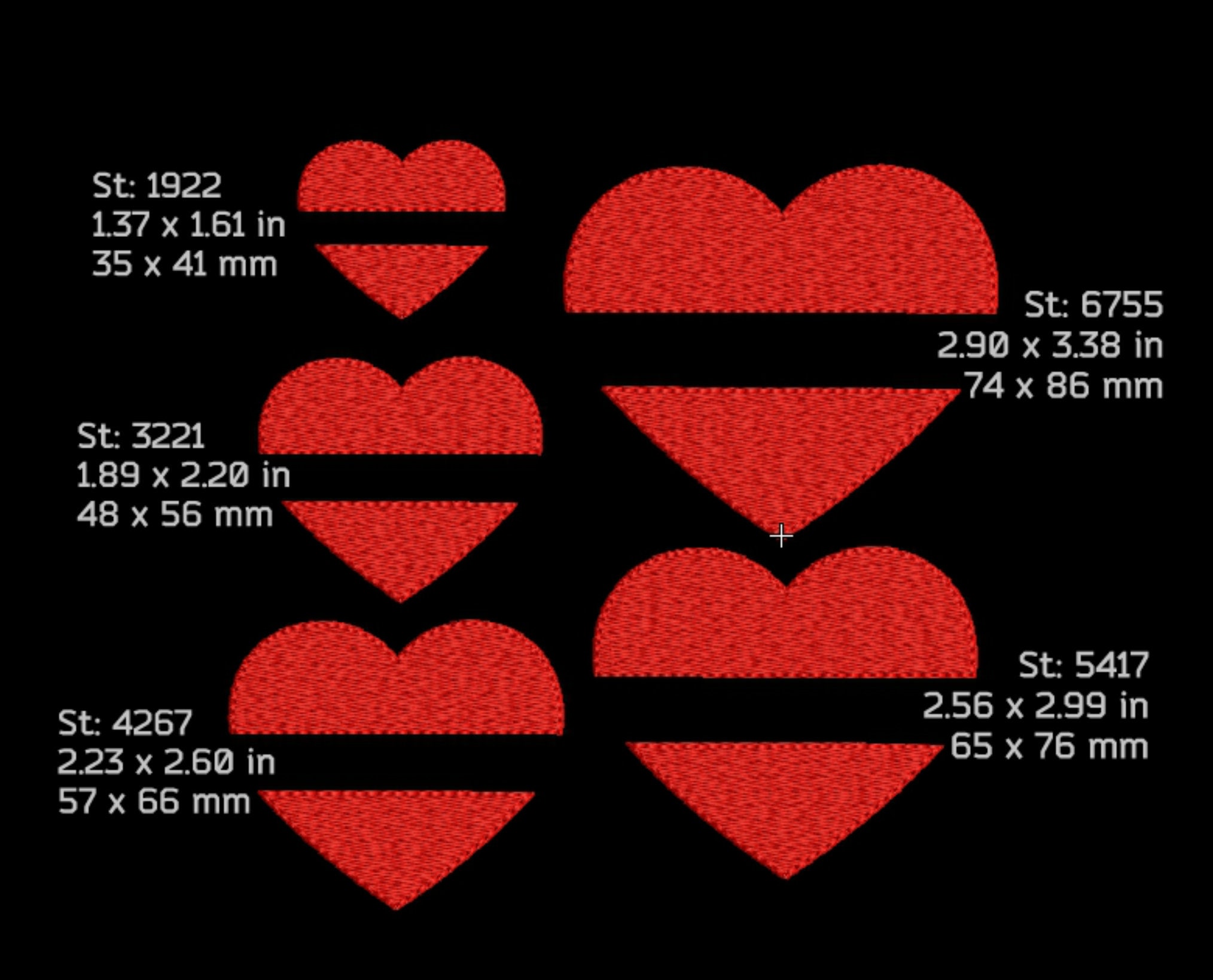 Amour Machine Embroidery Design Heart Split Embroidery Designs Love ...