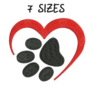 Paw Print Embroidery Design Pet Love Dog Machine Embroidery Designs Dog ...