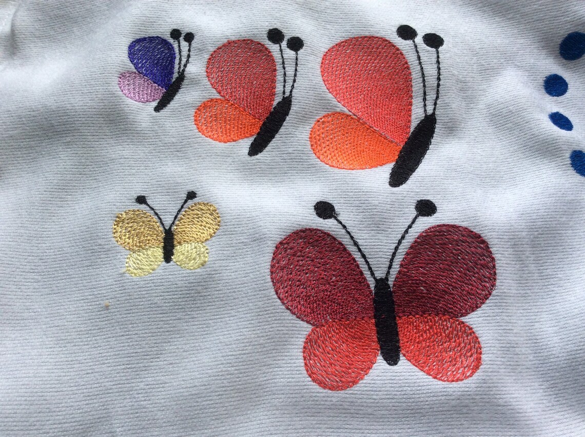 Butterfly Machine Embroidery Design Butterfly Mini Embroidery | Etsy