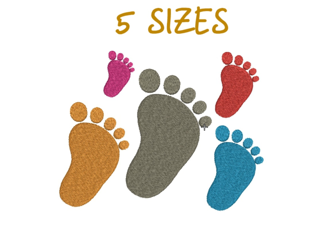 Foot Print Machine Embroidery Design Foot Print Baby Embroidery Designs ...