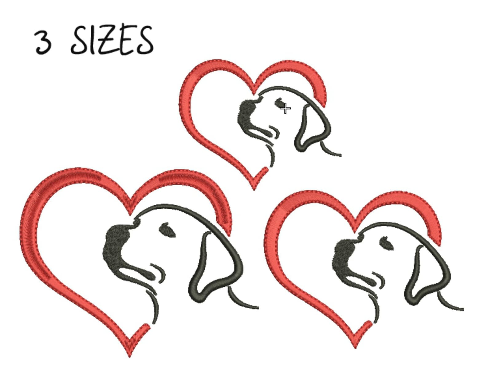 Labrador Embroidery Design Labrador Love Embroidery Designs | Etsy