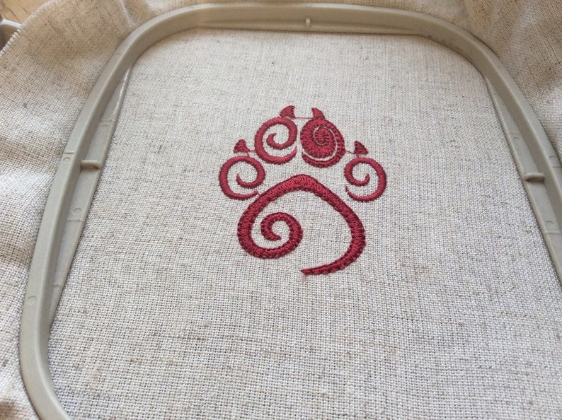 Paw Print Machine Embroidery Design Animals Embroidery Design Dog Paw ...