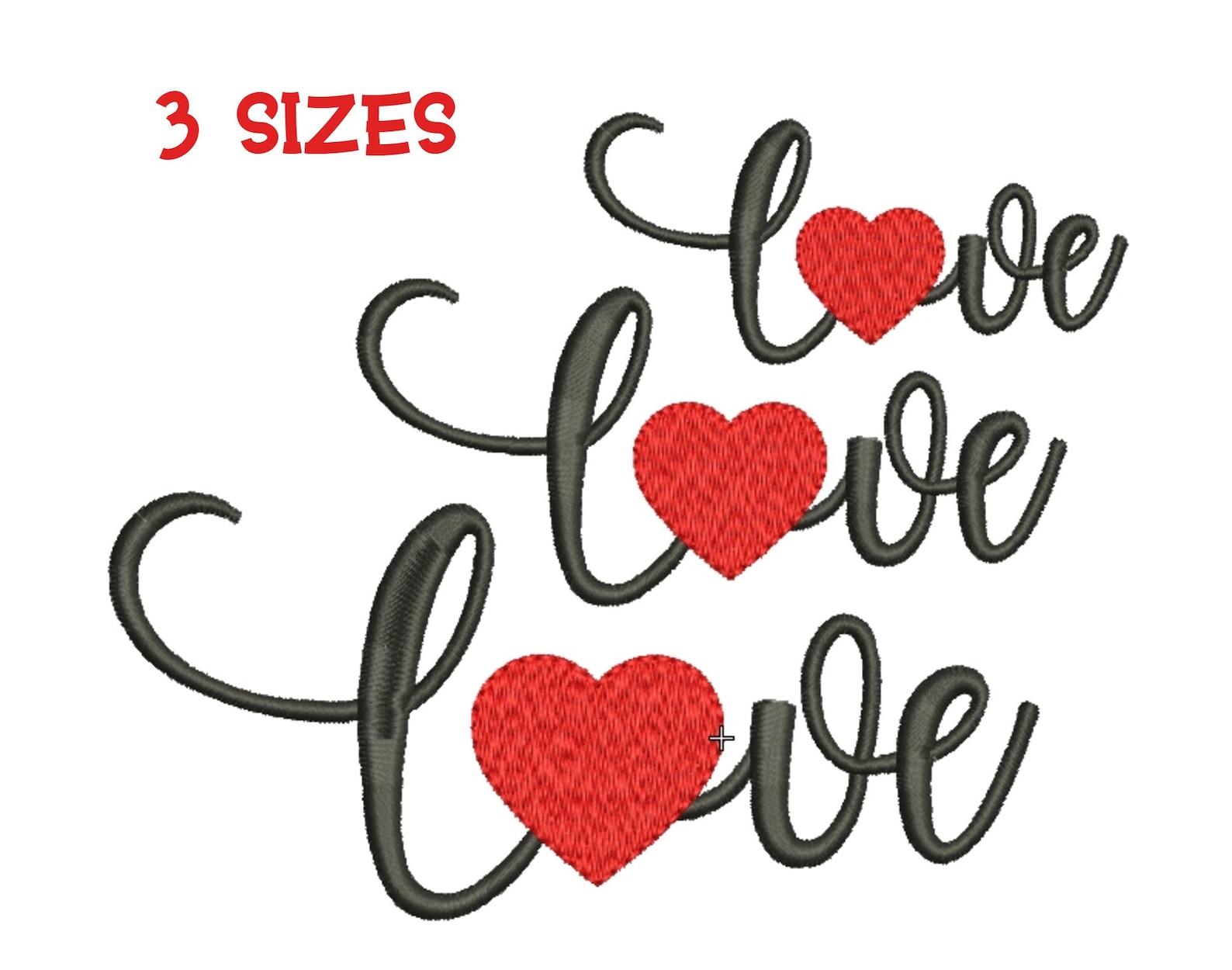 Amour Machine Embroidery Design Heart Embroidery Designs Love - Etsy